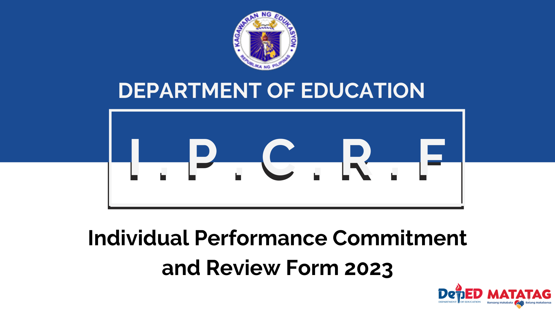 Individual Performance Commitment and Review Form 2023 (IPCRF) - Padayon Wikang Filipino